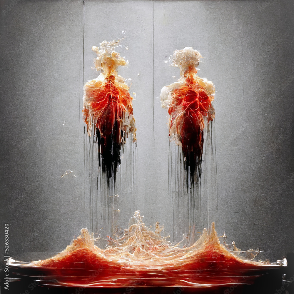 human body dissolves in energy waves Stock Illustration | Adobe Stock