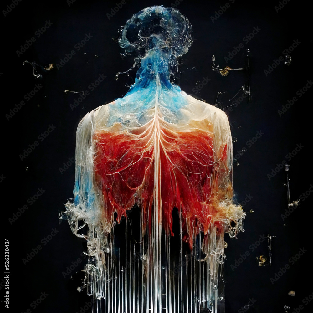 human body dissolves in energy waves Stock Illustration | Adobe Stock