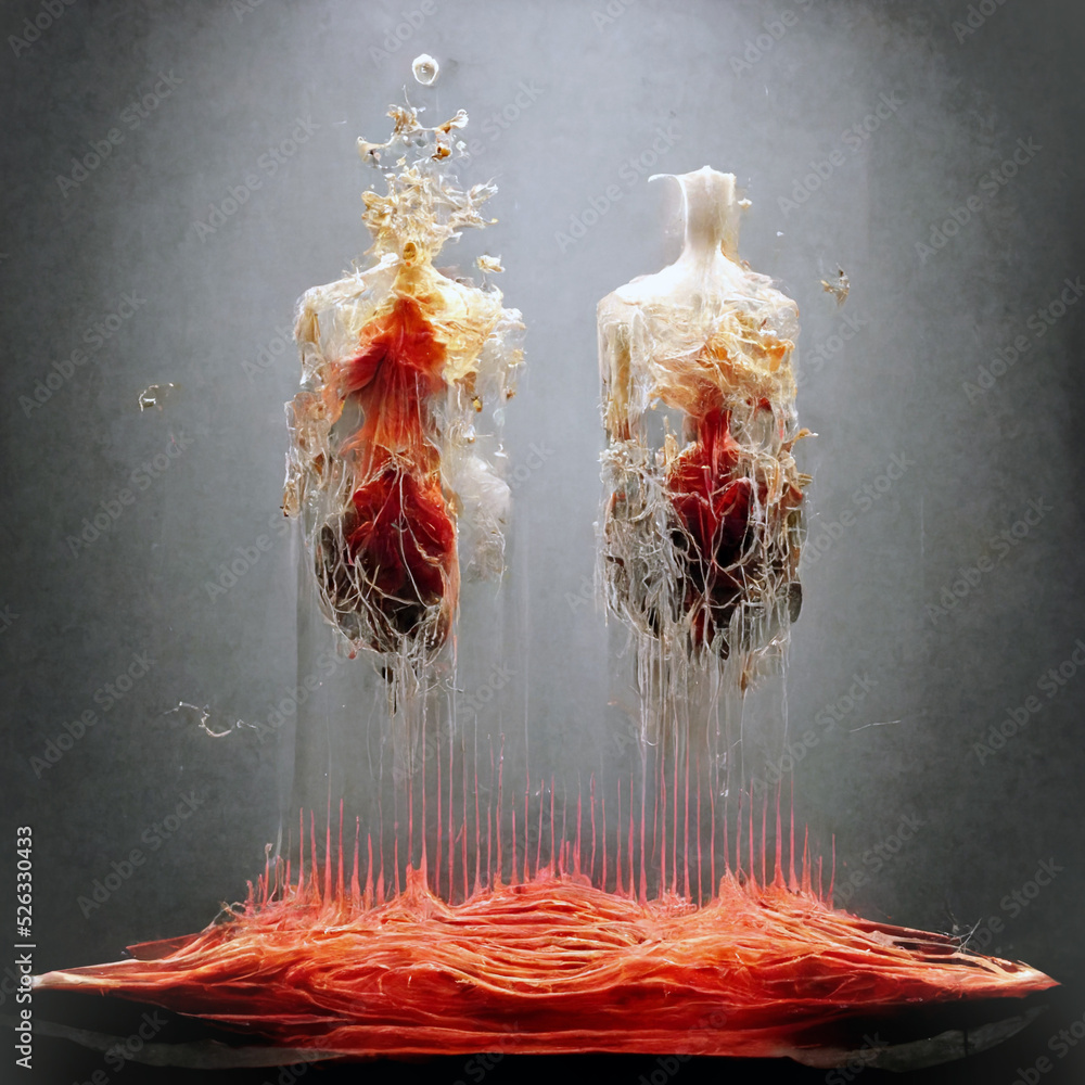 human body dissolves in energy waves Stock Illustration | Adobe Stock