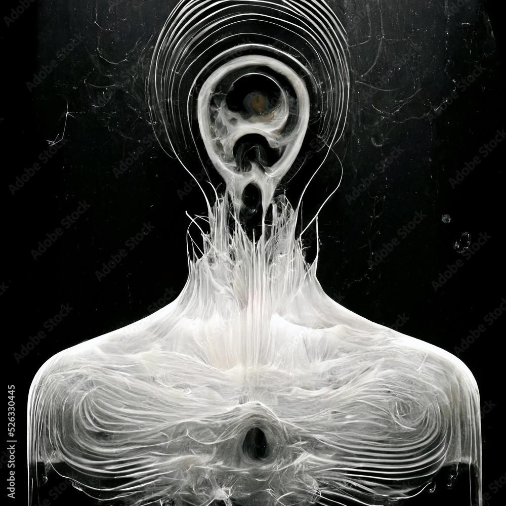 human body dissolves in energy waves Stock Illustration | Adobe Stock