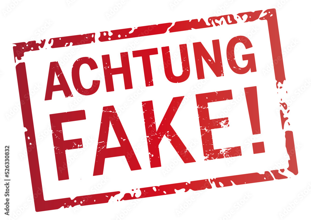Roter Stempel Achtung Fake Stock Vector | Adobe Stock