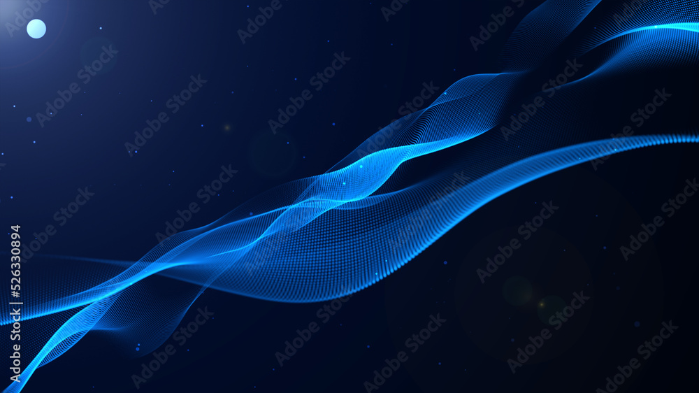 blue electricity particle form, futuristic neon graphic power, science ...