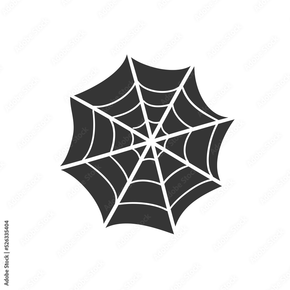 Spider Web Icon Silhouette Illustration. Halloween Vector Graphic ...