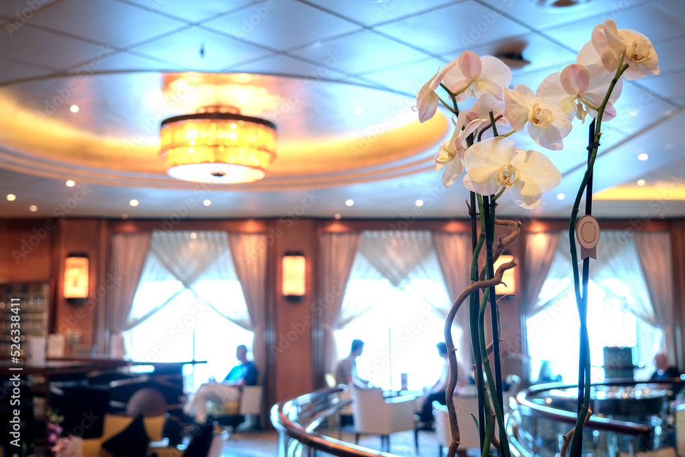 Elegant Art Deco interior design furnishing champagne cocktail bar ...