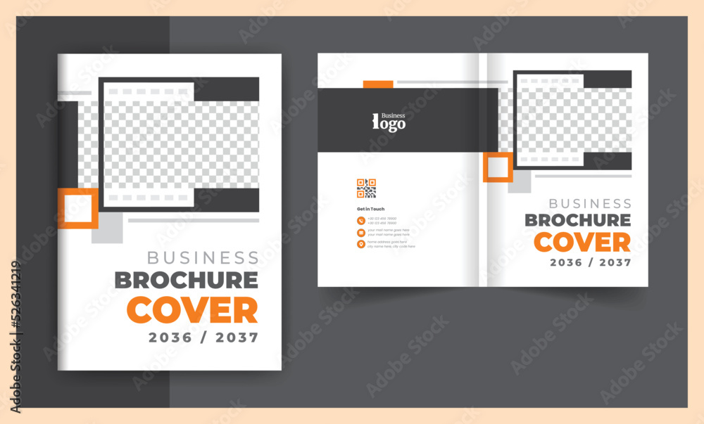 Professional company brochure cover page annual report book cover ...