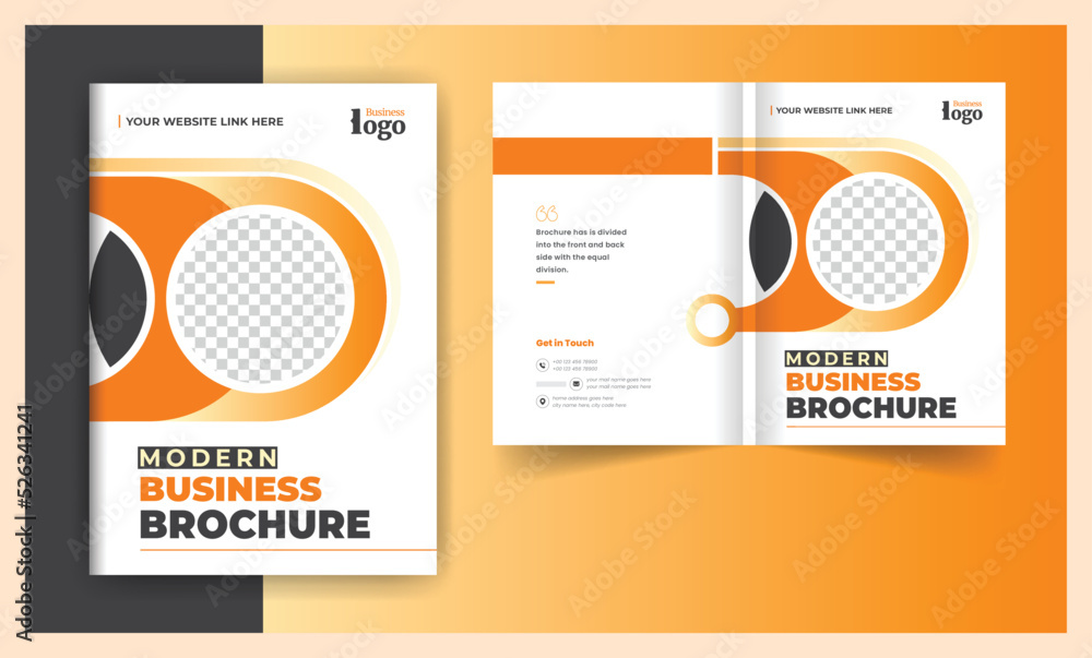 Professional company brochure cover page annual report book cover ...