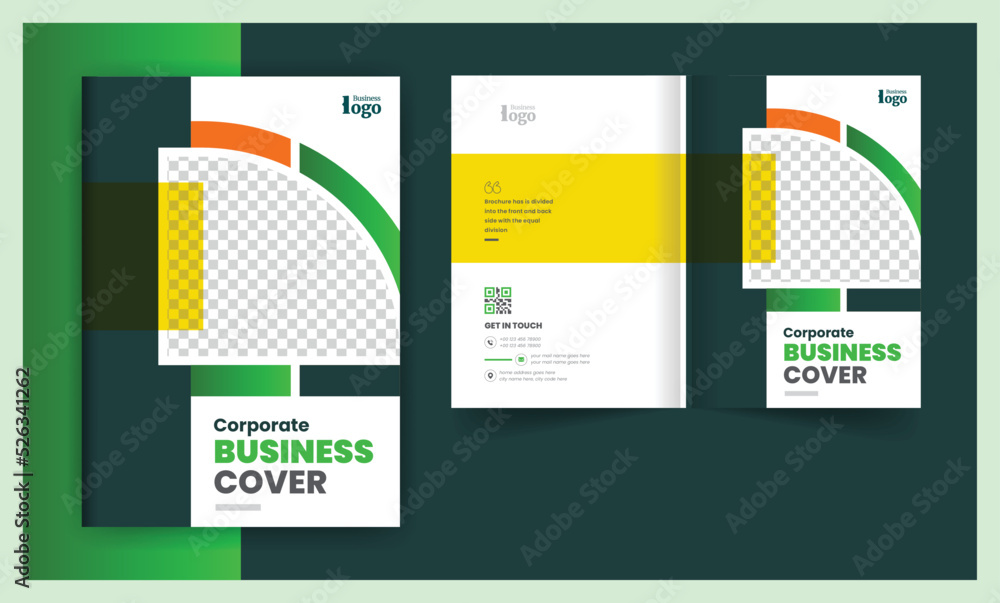 Professional company brochure cover page annual report book cover ...