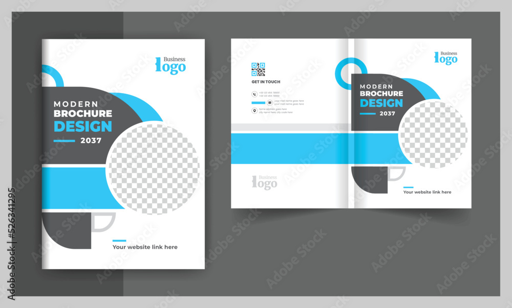 Professional company brochure cover page annual report book cover ...