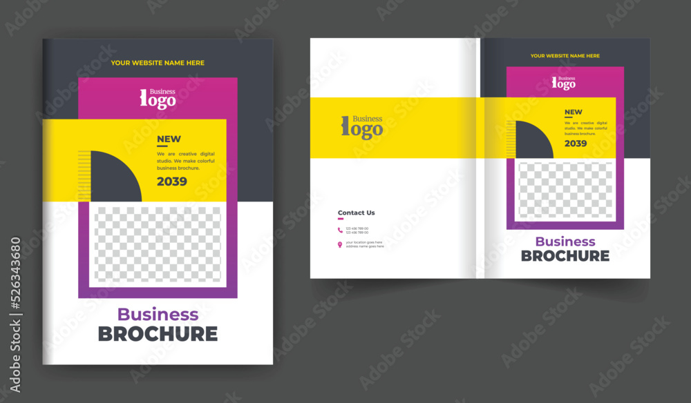Professional company brochure cover page annual report book cover ...