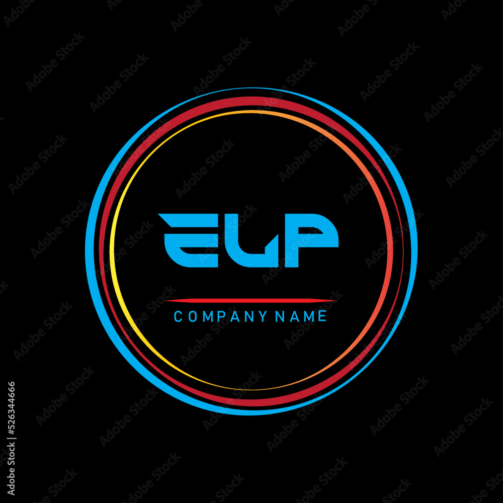 ELP letter logo .ELP letter design . ELP letter logo design illustrator ...