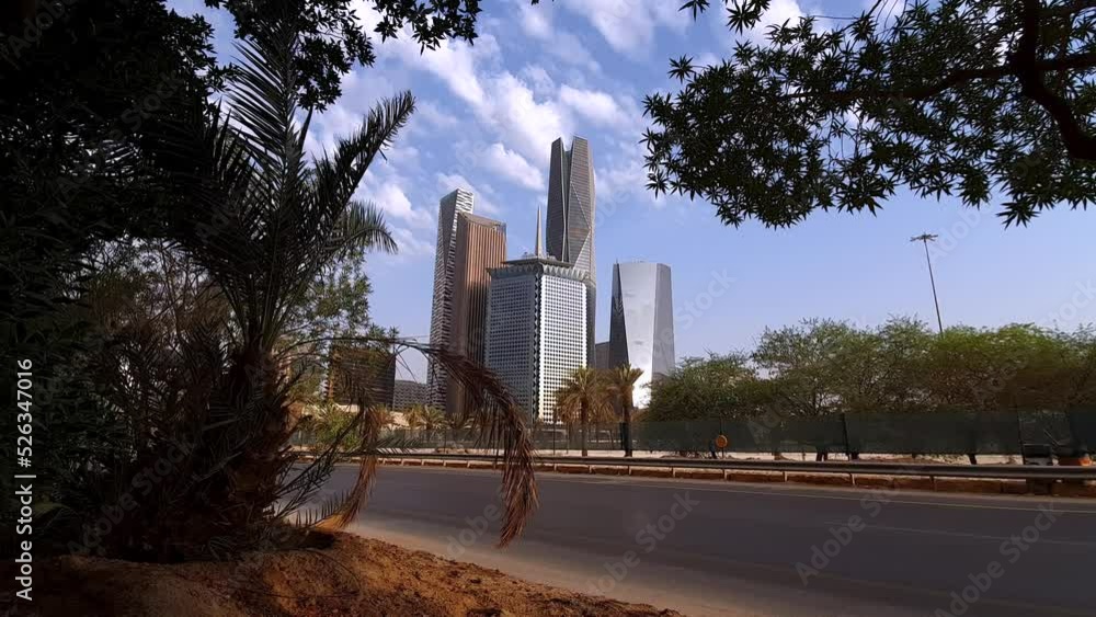 Riyadh roads and streets are filled with ornamental trees on both sides ...