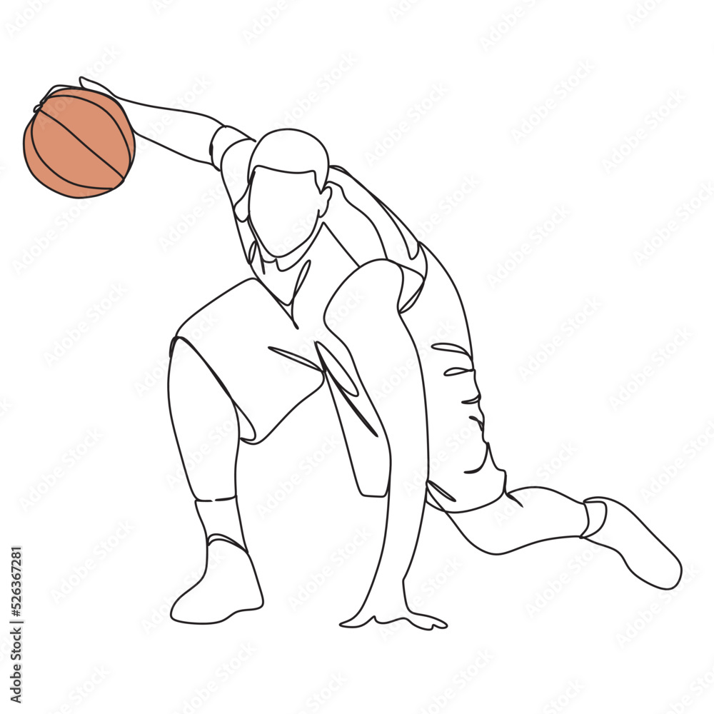 Basketball svg. Basketball one line. Vector line drawing.line art ...