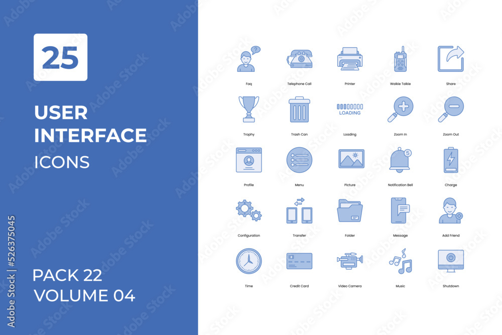 User Interface icons collection. Set contains such Icons as android ...