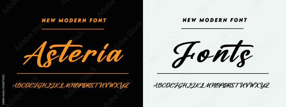 ASTERIA Sports minimal tech font letter set. Luxury vector typeface for company. Modern gaming ...