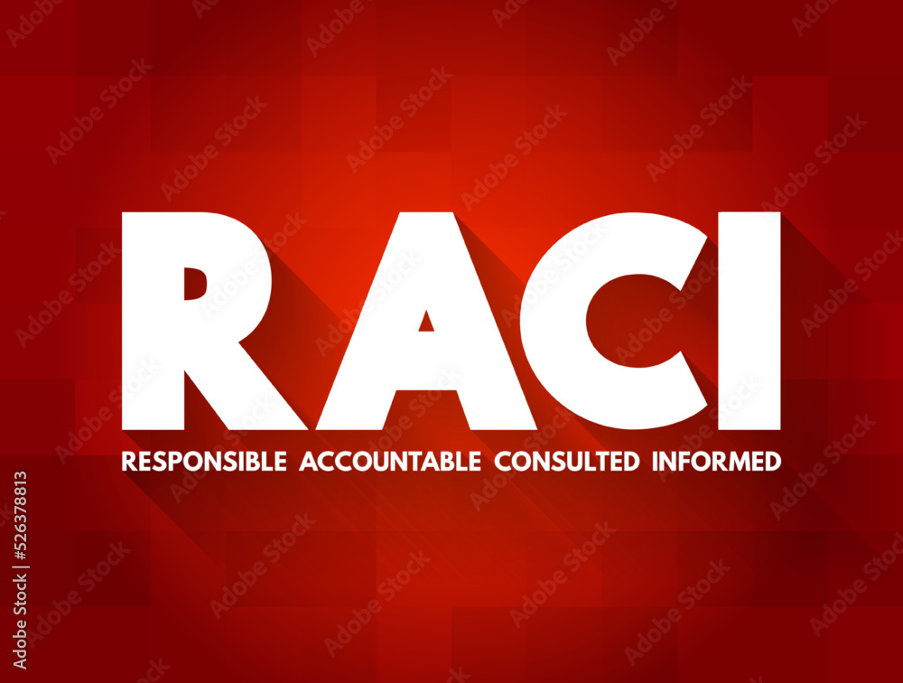 Vetor de RACI Responsibility Matrix - Responsible, Accountable ...