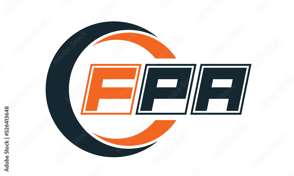 FPA three-letter circle logo design. custom font logo vector template ...