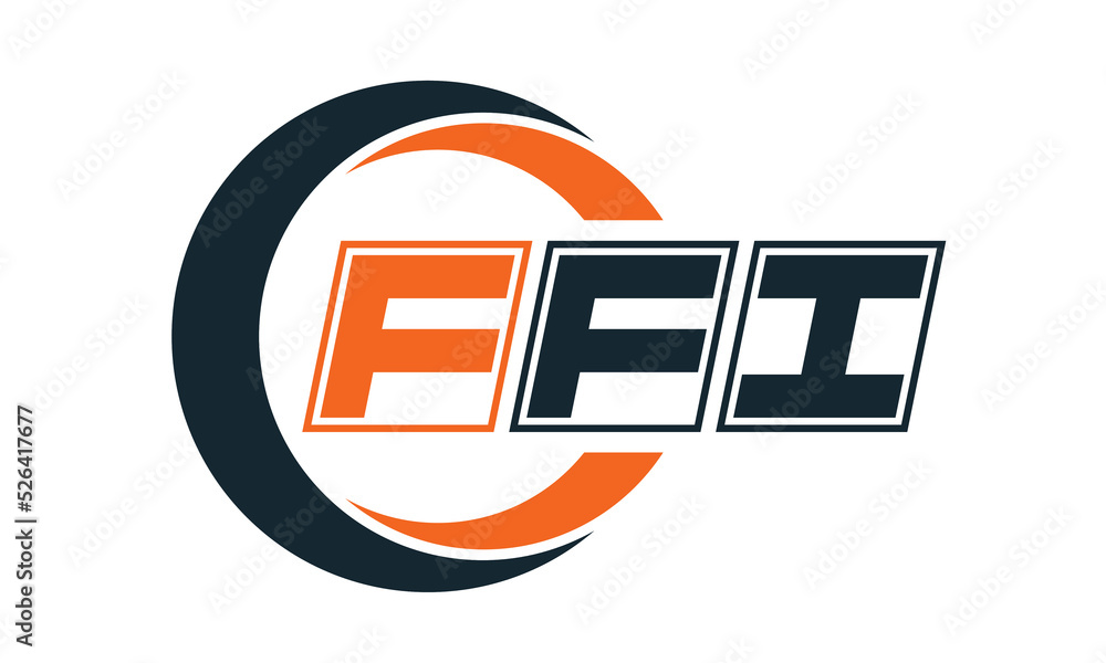 FFI three-letter circle logo design. custom font logo vector template ...