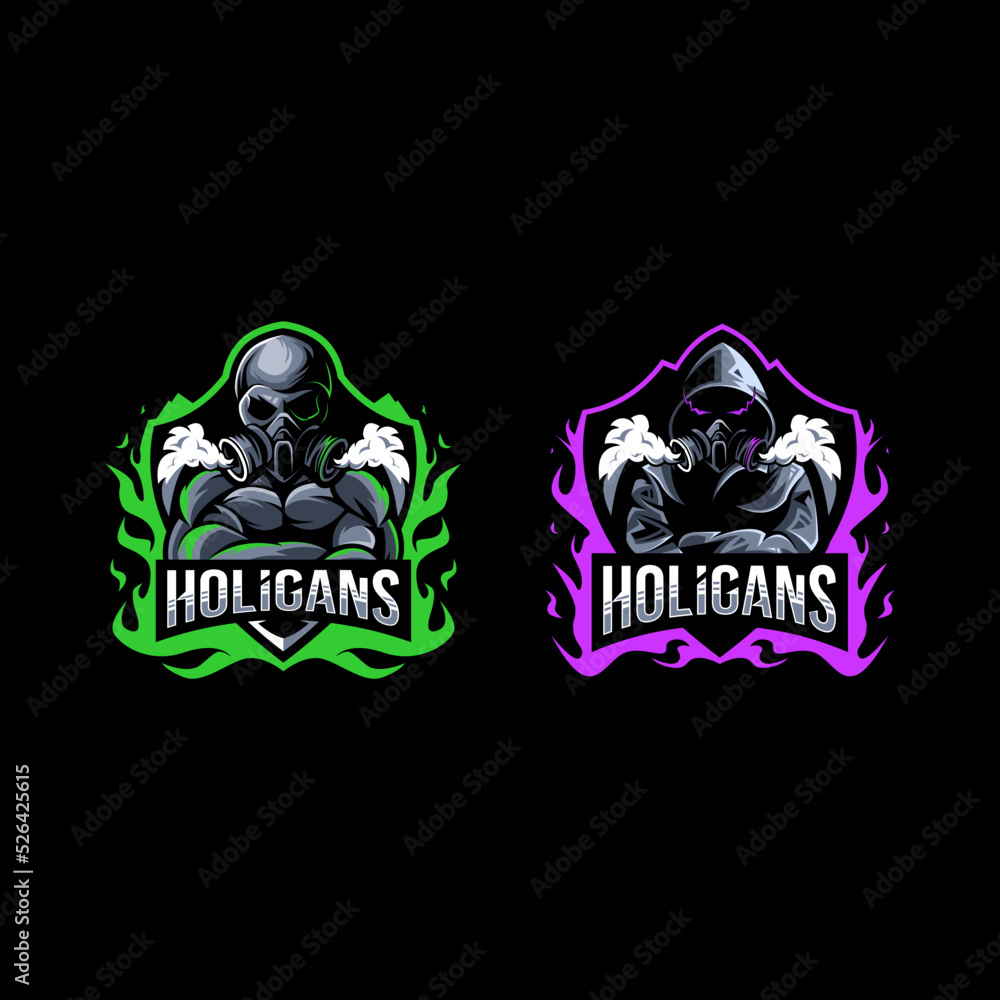 Bundles holigans logo sport design Stock Vector | Adobe Stock
