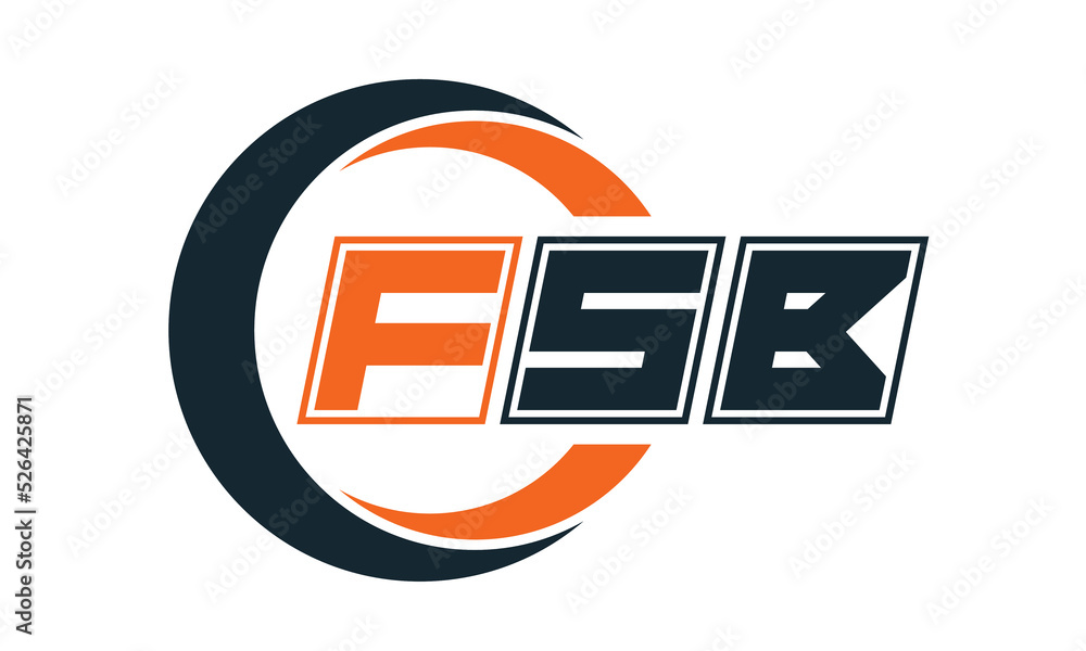 Grafika wektorowa Stock: FSB three-letter circle logo design. custom ...