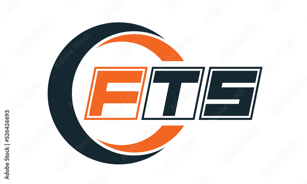 FTS three-letter circle logo design. custom font logo vector template ...