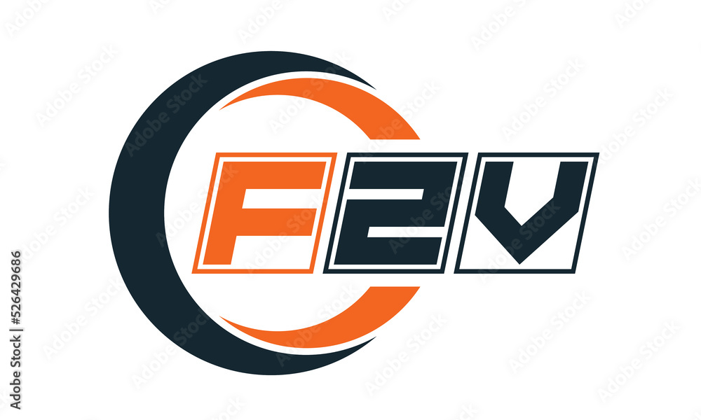 FZV three-letter circle logo design. custom font logo vector template ...