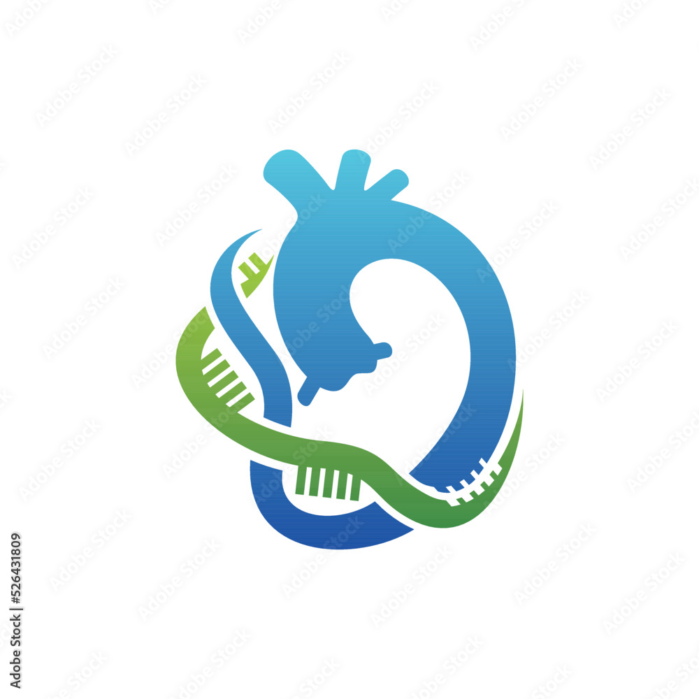 Aorta DNA Medical Icon Logo Design Template, Hearth DNA Aorta Medical ...