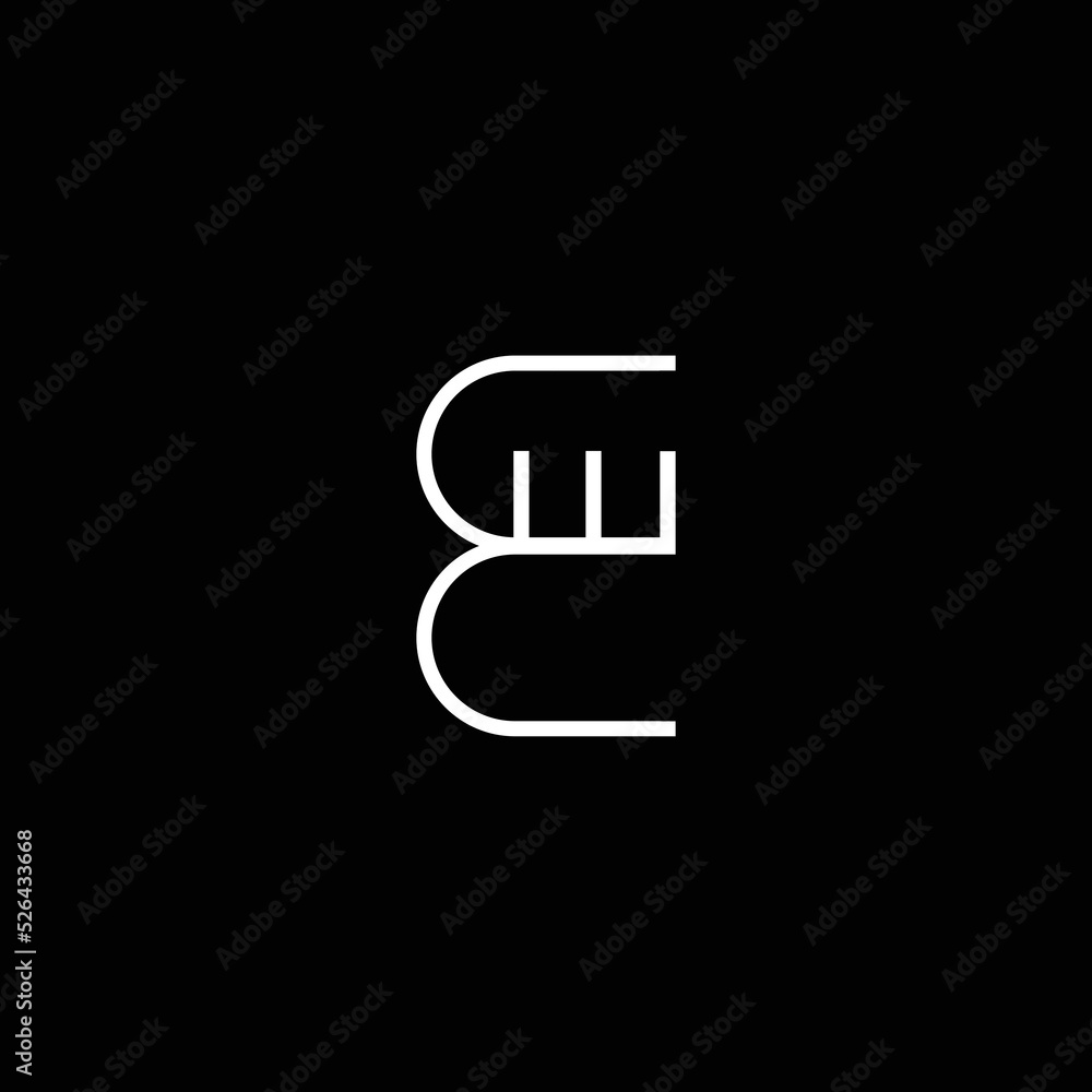 EW WE Logo Design, Creative Minimal Letter WE EW Monogram Stock Vector ...