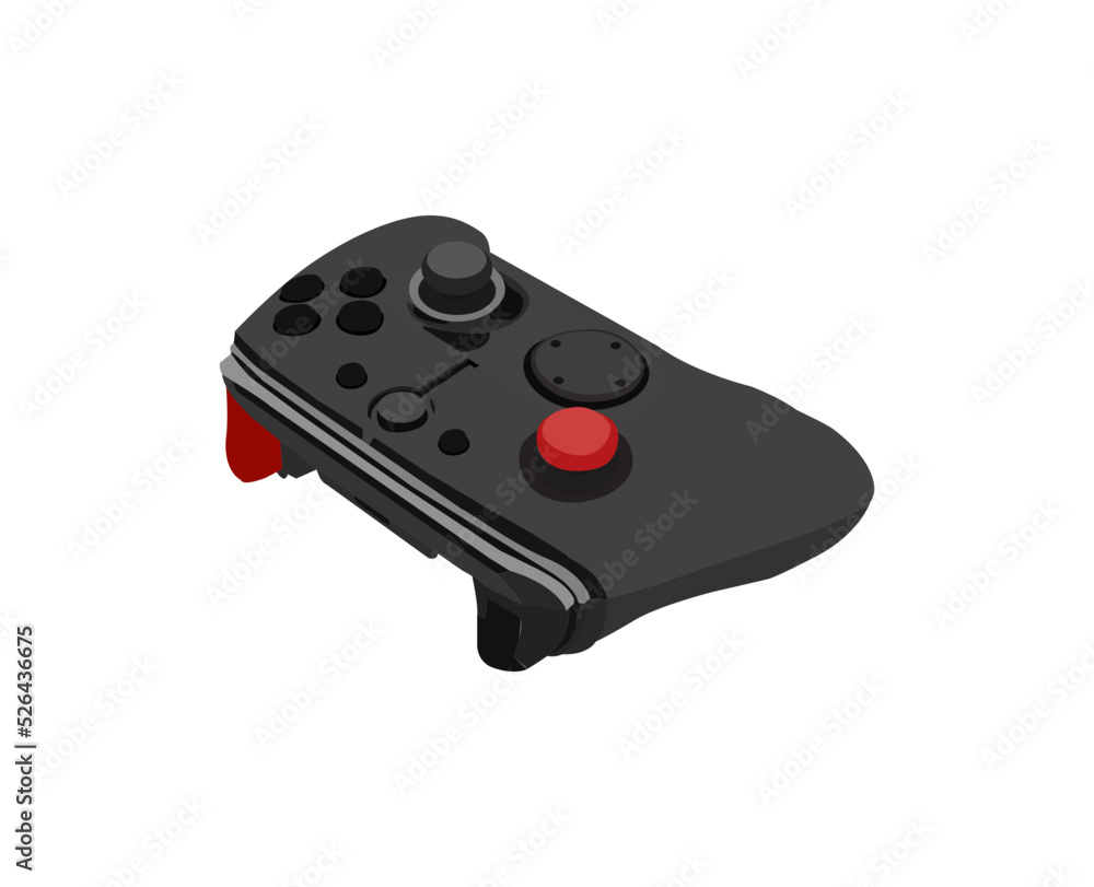 Gamepad Vector. Doodle style video game controller vector illustration ...