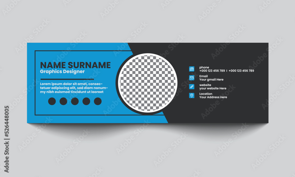 Business email signature with an author photo place modern and minimal ...