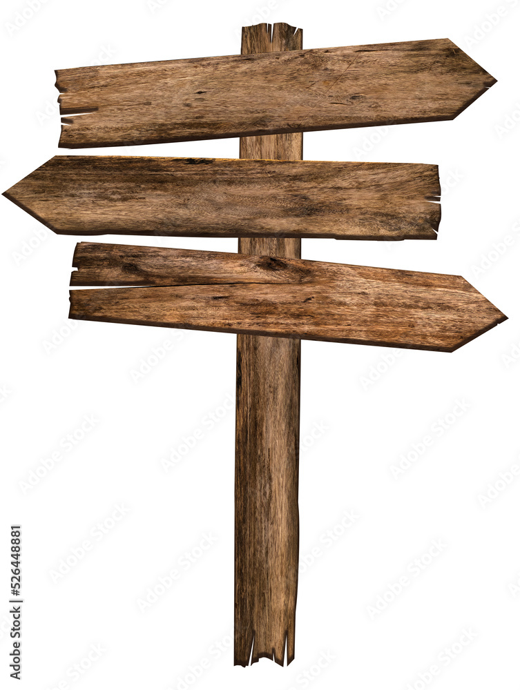 Brown wooden sign for directions, shop sign. Signpost and billboards ...