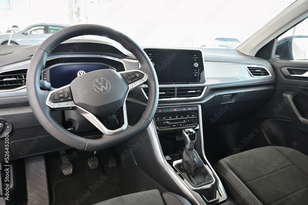 Gdansk, Poland - August 27, 2022: Interior of new model of Volkswagen T ...