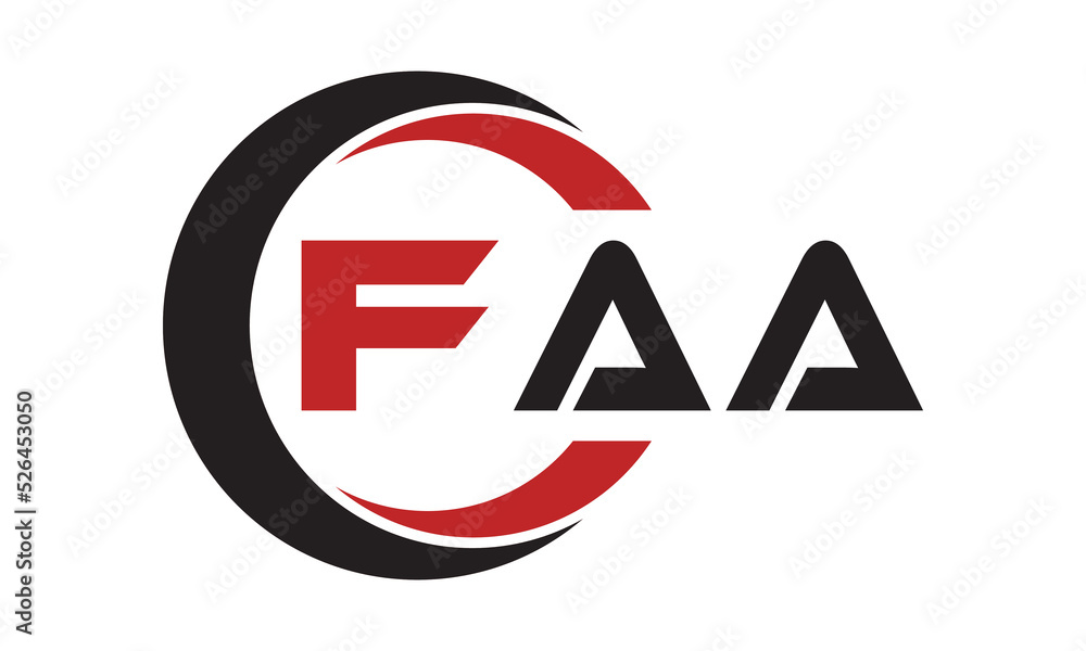 FAA three letter swoosh logo design vector template | monogram logo ...