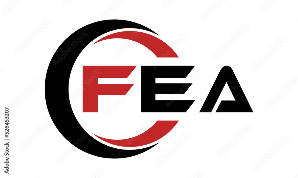 FEA three letter swoosh logo design vector template | monogram logo ...