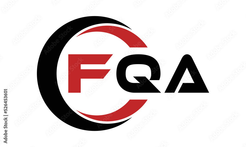 FQA three letter swoosh logo design vector template | monogram logo ...