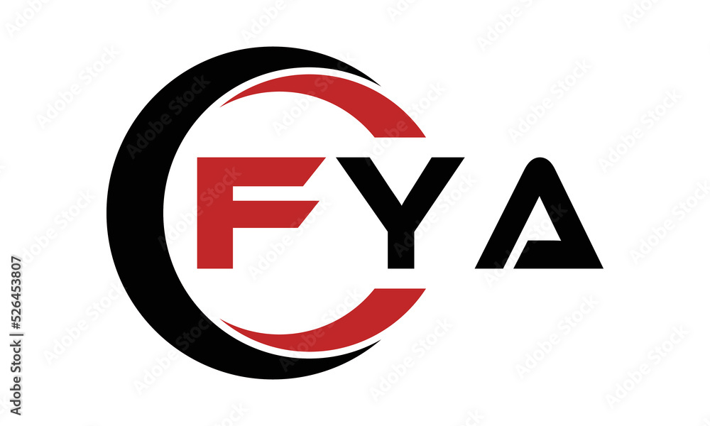 FYA three letter swoosh logo design vector template | monogram logo ...
