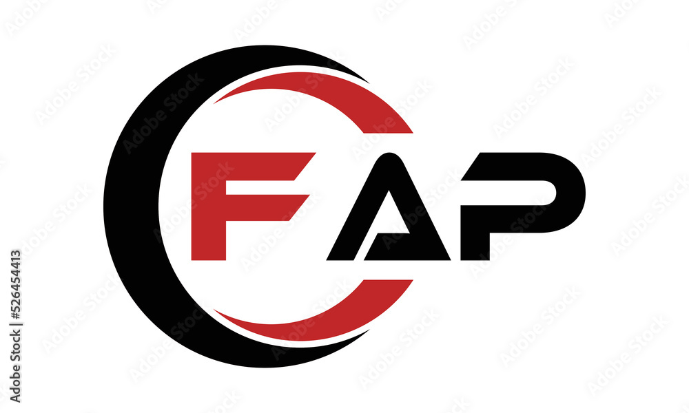 FAP three letter swoosh logo design vector template | monogram logo ...
