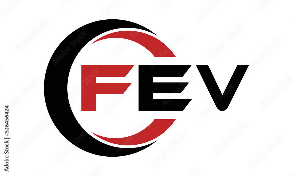 FEV three letter swoosh logo design vector template | monogram logo ...