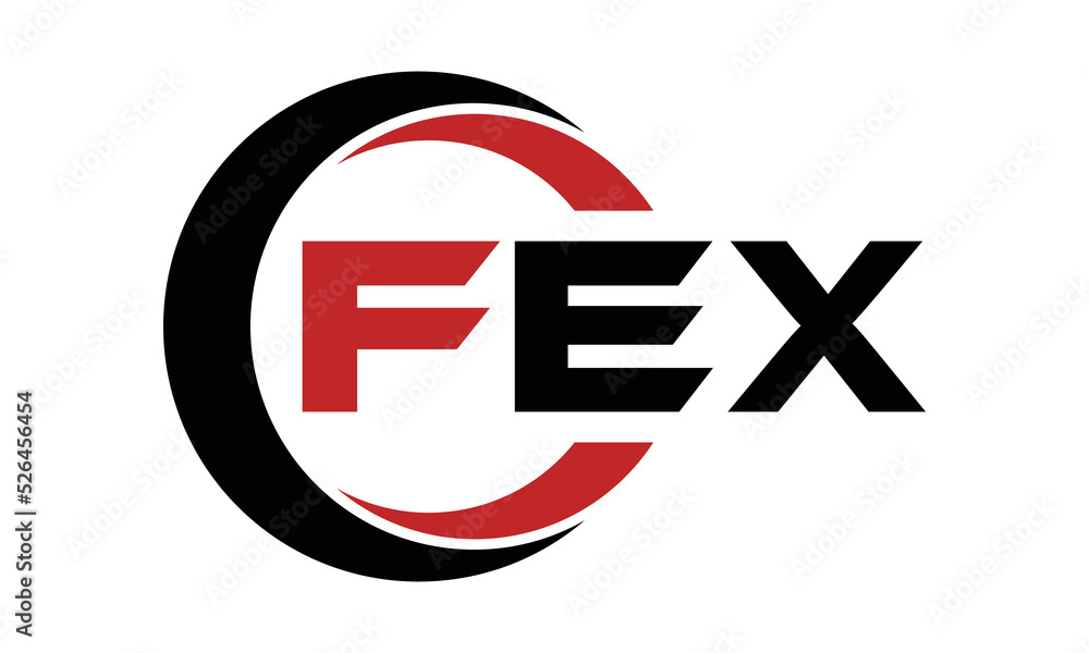 FEX three letter swoosh logo design vector template | monogram logo ...