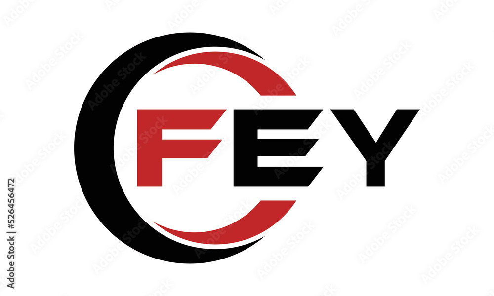 FEY three letter swoosh logo design vector template | monogram logo ...