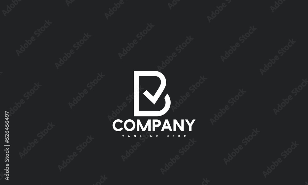 minimal digital tick letter B logo template Stock Vector | Adobe Stock