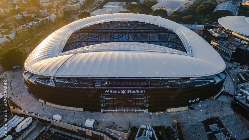 Aerial view of Sydney Football Stadium in Moore Park, Sydney NSW during ...