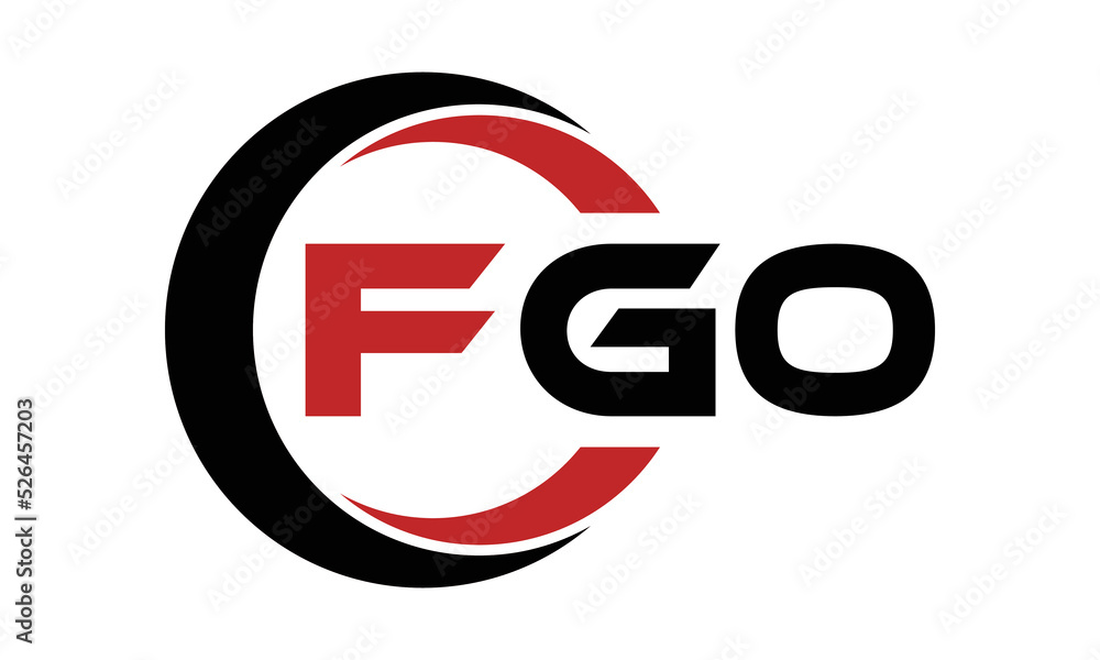 FGO three letter swoosh logo design vector template | monogram logo ...