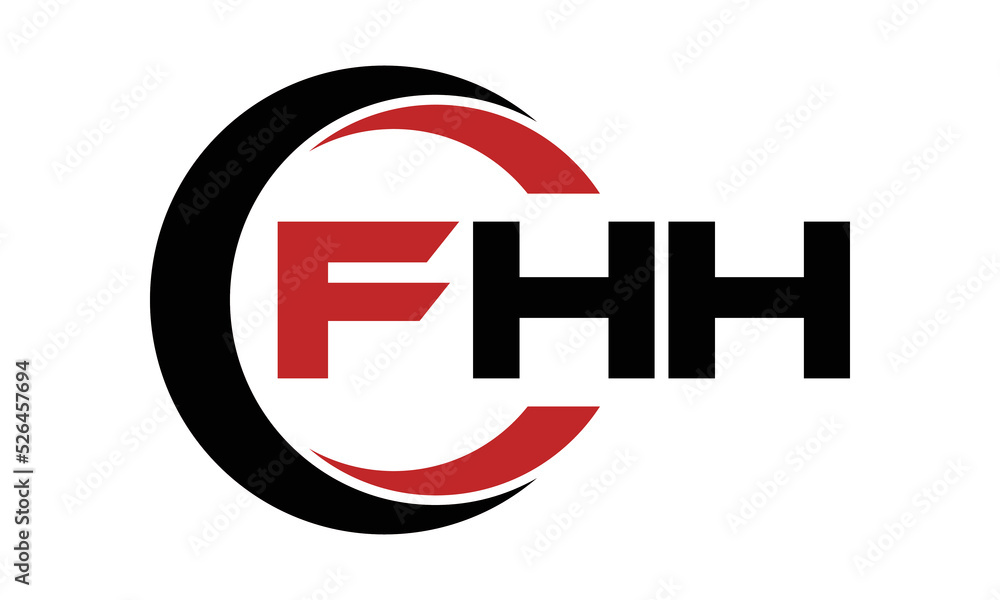 FHH three letter swoosh logo design vector template | monogram logo ...