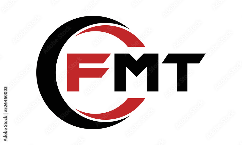 FMT three letter swoosh logo design vector template | monogram logo ...