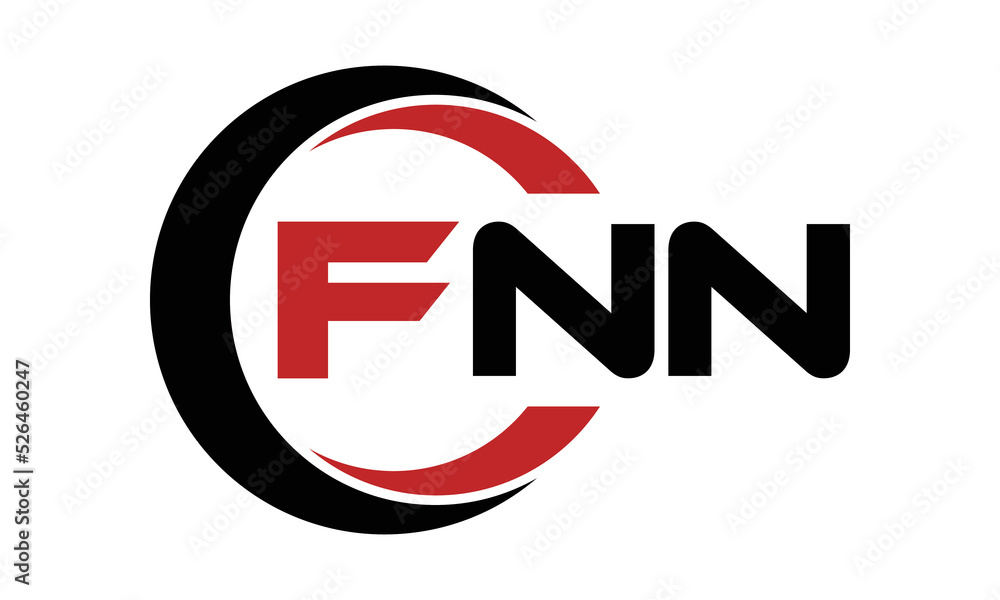 FNN three letter swoosh logo design vector template | monogram logo ...