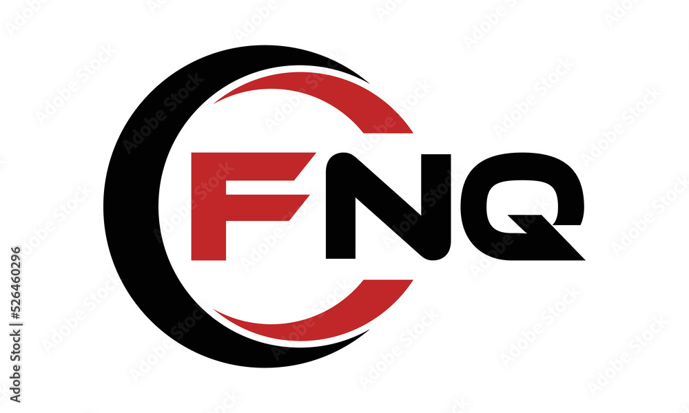 FNQ three letter swoosh logo design vector template | monogram logo ...