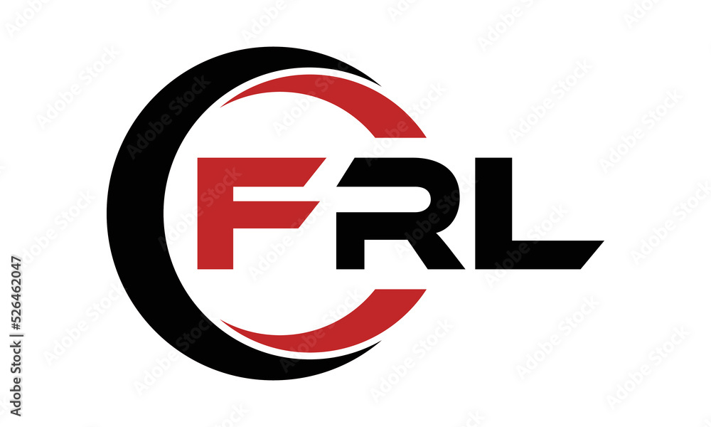 FRL three letter swoosh logo design vector template | monogram logo ...