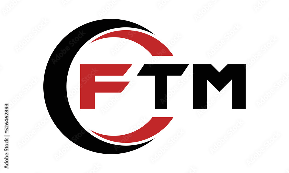 FTM three letter swoosh logo design vector template | monogram logo ...