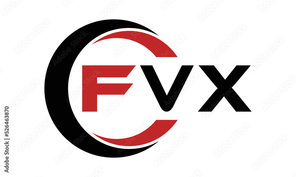 FVX three letter swoosh logo design vector template | monogram logo ...