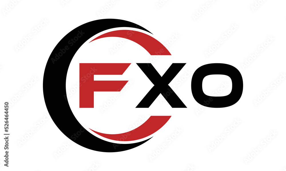 FXO three letter swoosh logo design vector template | monogram logo ...